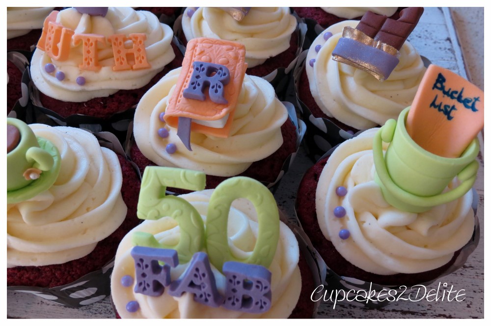 50th Birthday Cupcakes | cupcakes2delite